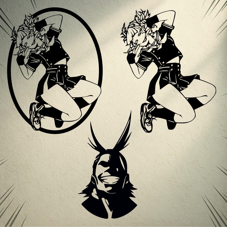 Anime Hero Power DXF SVG Bundle | Epic Fighters Set for Laser & Cricut ...