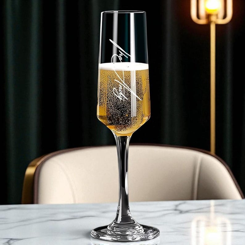 Champagne Glass Set : Personalized Engraved Flutes, Custom Wedding ...