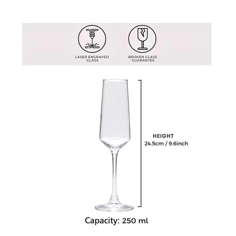 Champagne Glass Set : Personalized Engraved Flutes, Custom Wedding ...