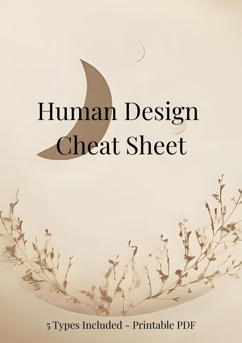 Human Design Cheat Sheets PDF | 5 Types Included | Printable & Print-friendly Reference Cards - Etsy