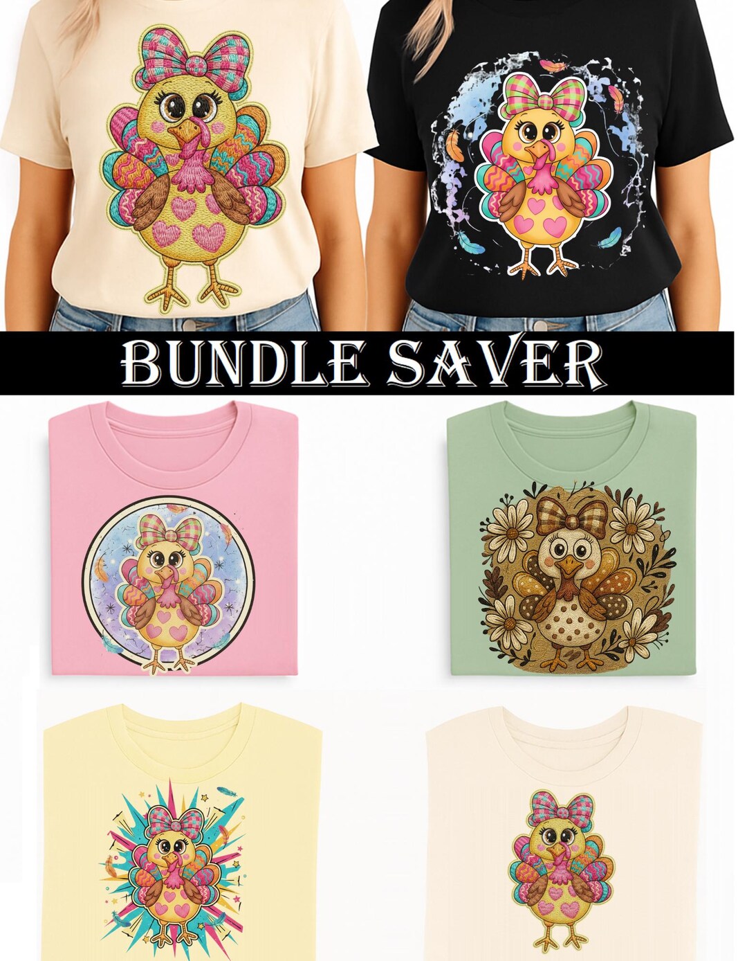 Thanksgiving Turkey Bundle PNG | Colorful Cute Turkey Clipart | Fall ...