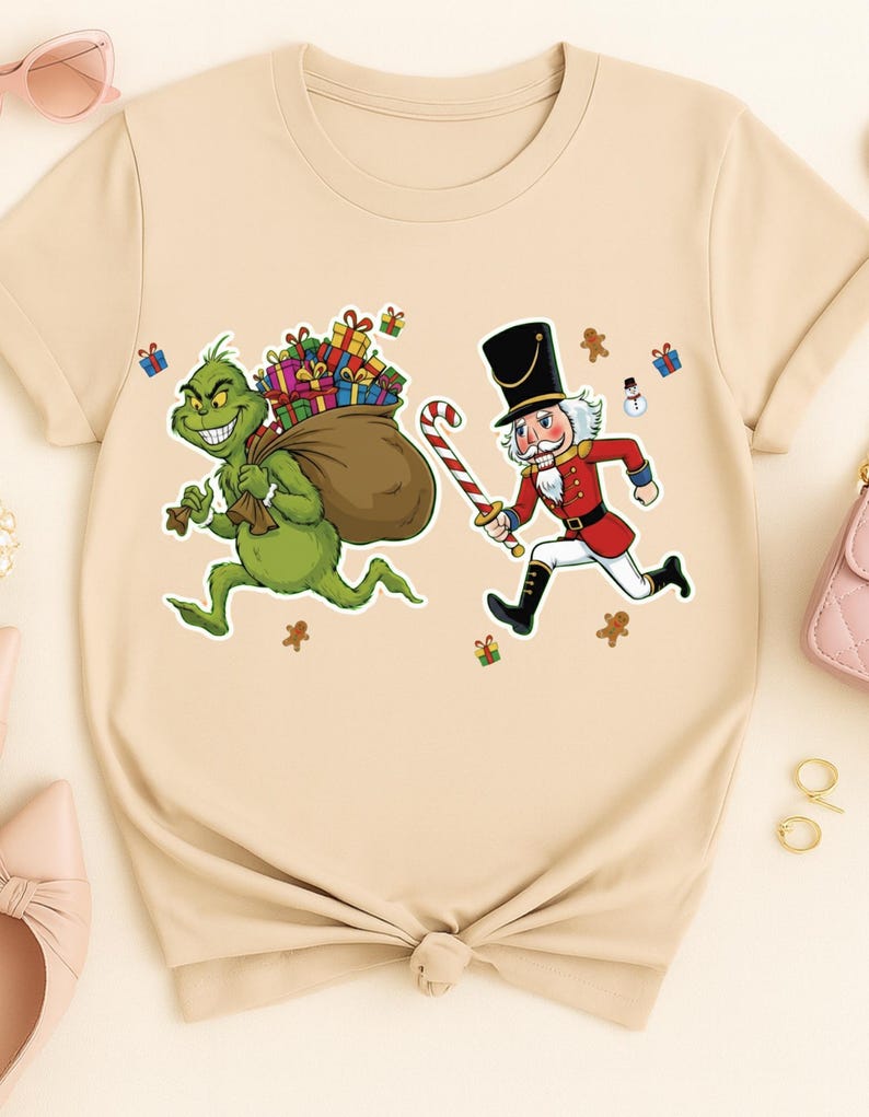 Christmas Clipart | Cute Holiday PNG Set | Grinch, Nutcracker, Santa ...