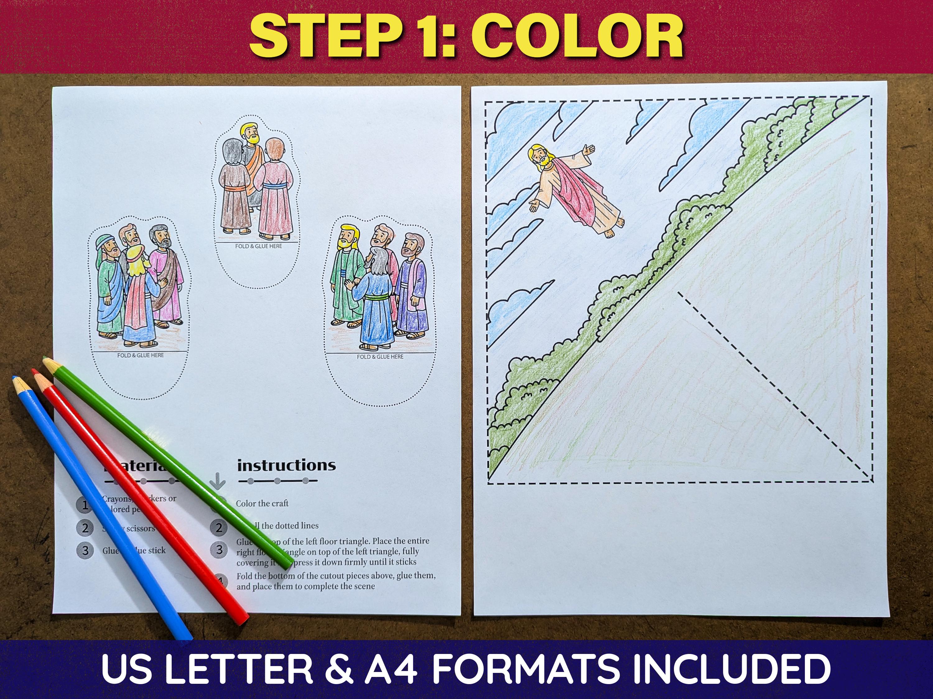 Ascension of Jesus Diorama Bible Craft | Kids After Easter Sunday ...