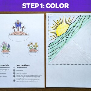 Good Friday Calvary Cross Diorama Craft | Easter Sunday School Bible ...