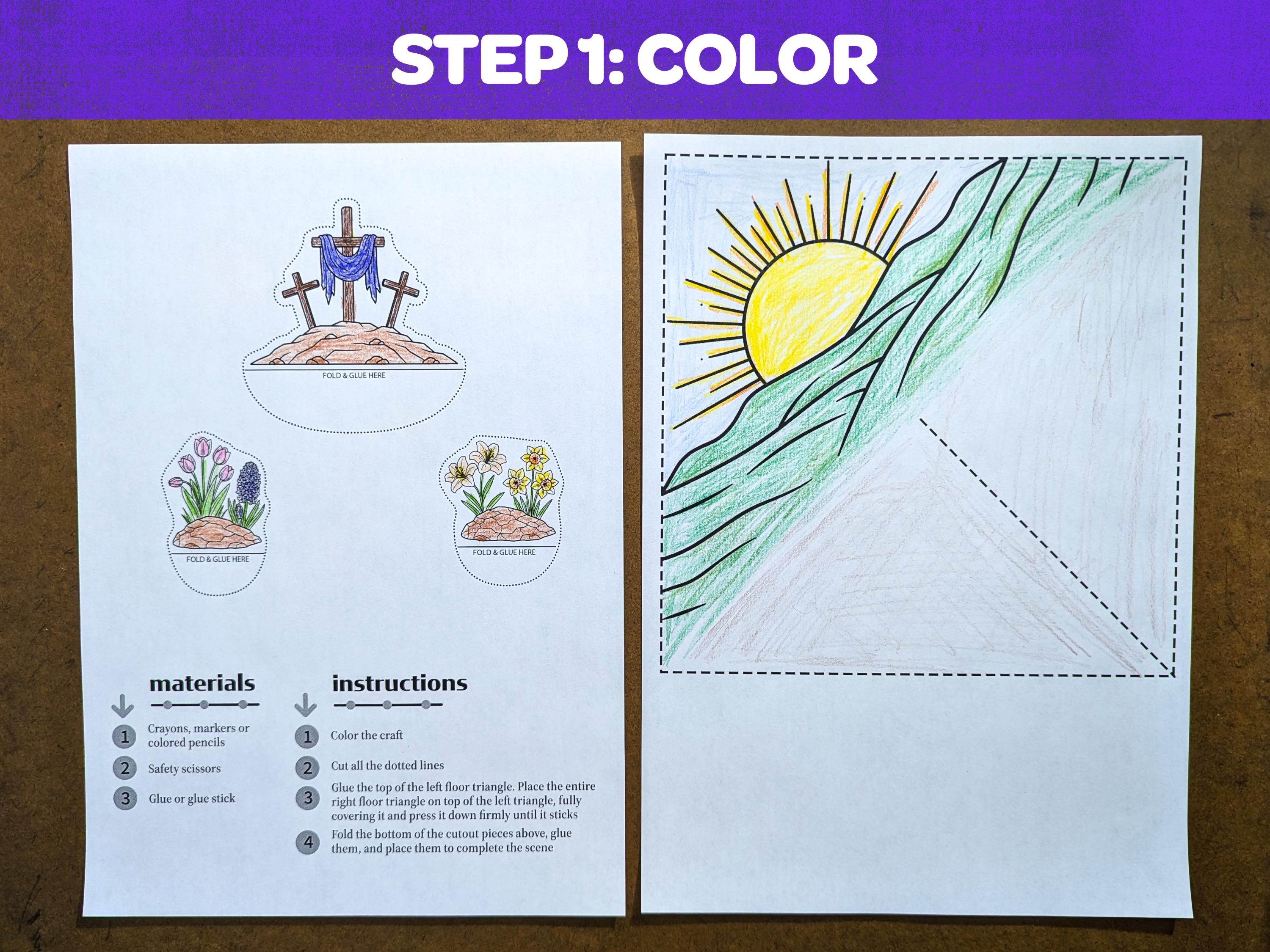 Good Friday Calvary Cross Diorama Craft | Easter Sunday School Bible ...