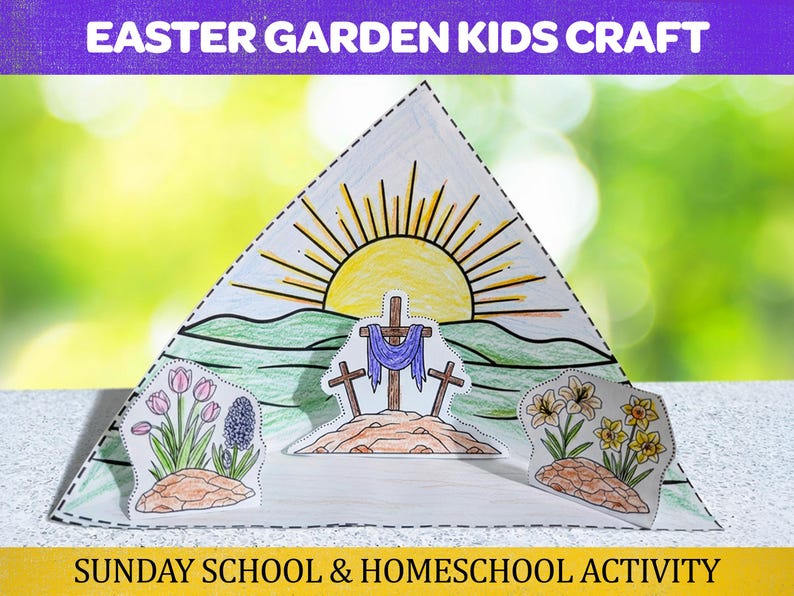 Good Friday Calvary Cross Diorama Craft | Easter Sunday School Bible ...