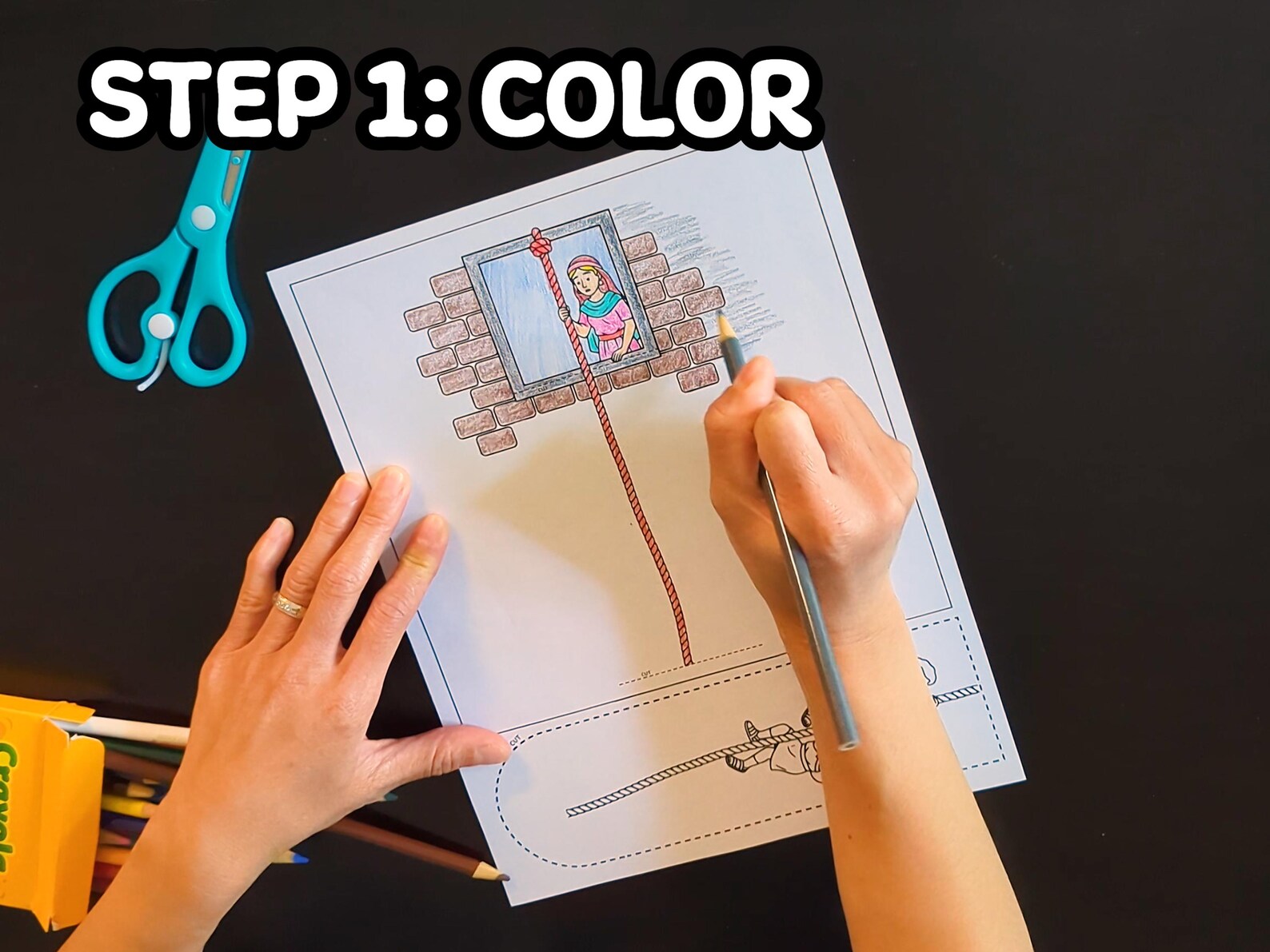 Rahab & the Spies Rope Craft | Kids Sunday School Bible Class and ...