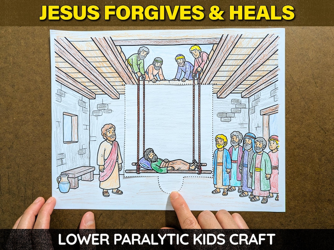 Jesus Heals Paralyzed Man Bible Craft for Kids | Lower Paralytic ...