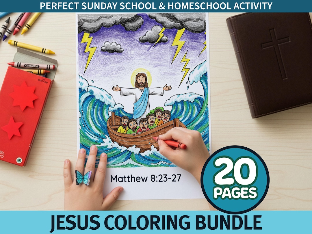 Jesus Coloring Pages for Kids | Sunday School Bible Lesson & Homeschool ...