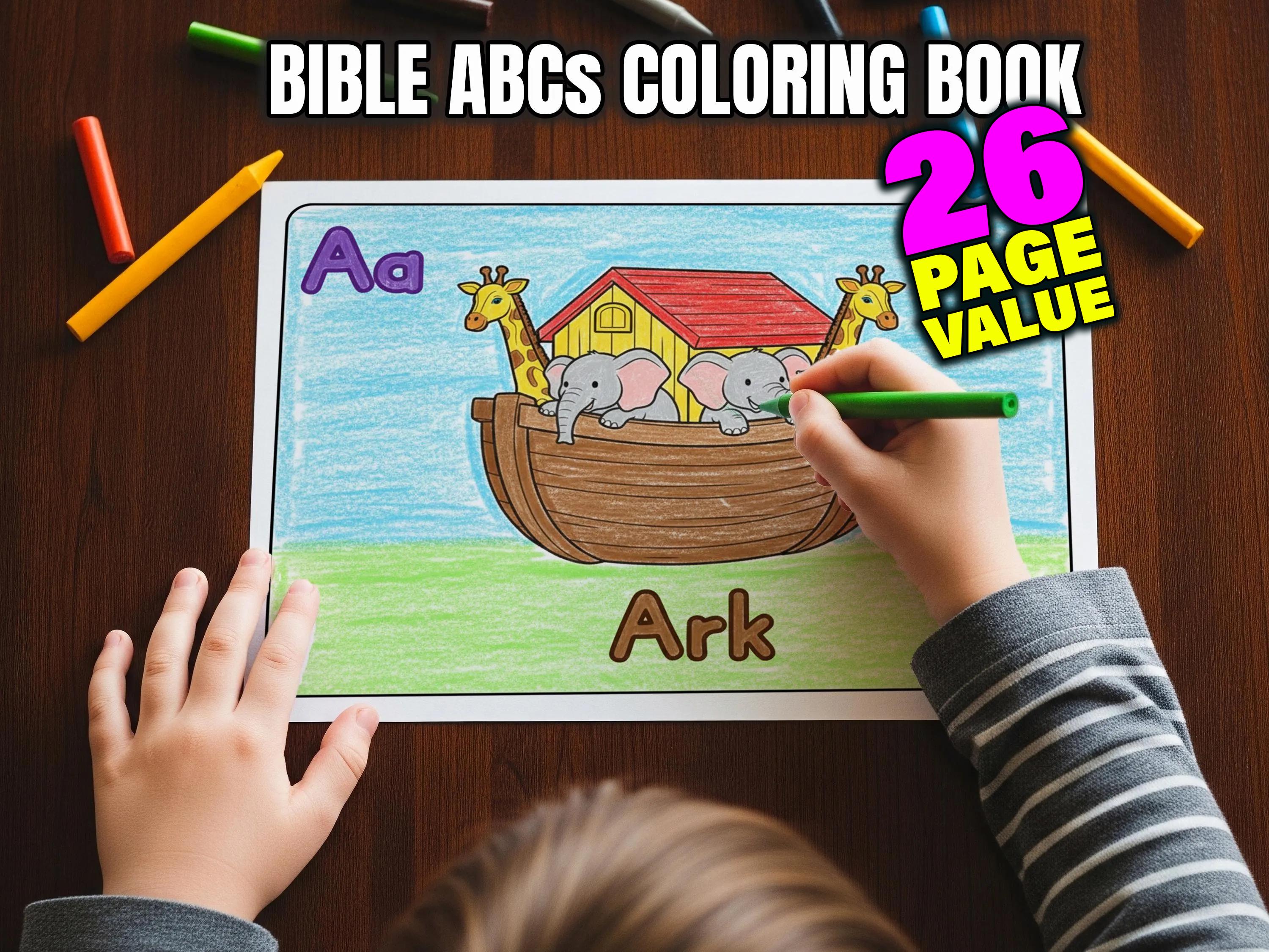 Abcs Alphabet Bible Coloring Pages | Christian Education Coloring Book ...