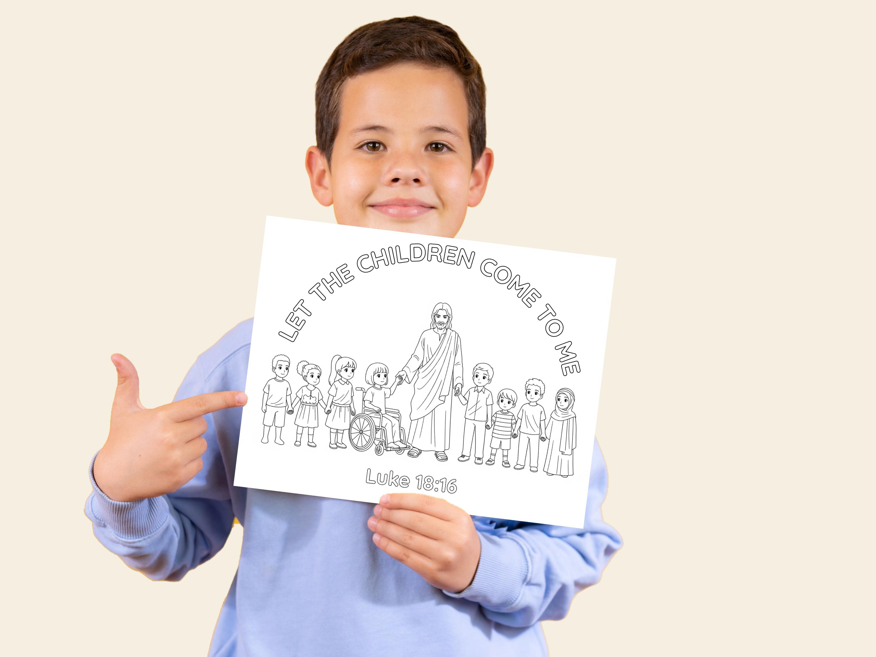 Jesus Loves ALL Children Coloring Page | Let the Children Come to Me ...