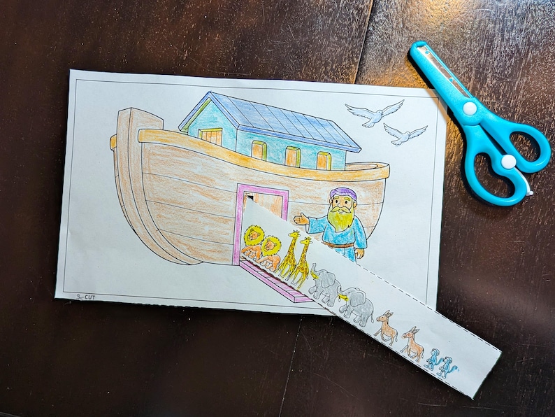 Noah's Ark Printable Craft Kit for Kids | Genesis Sunday School Bible ...