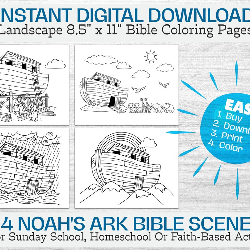 Noahs Ark Activity Sheet - Etsy
