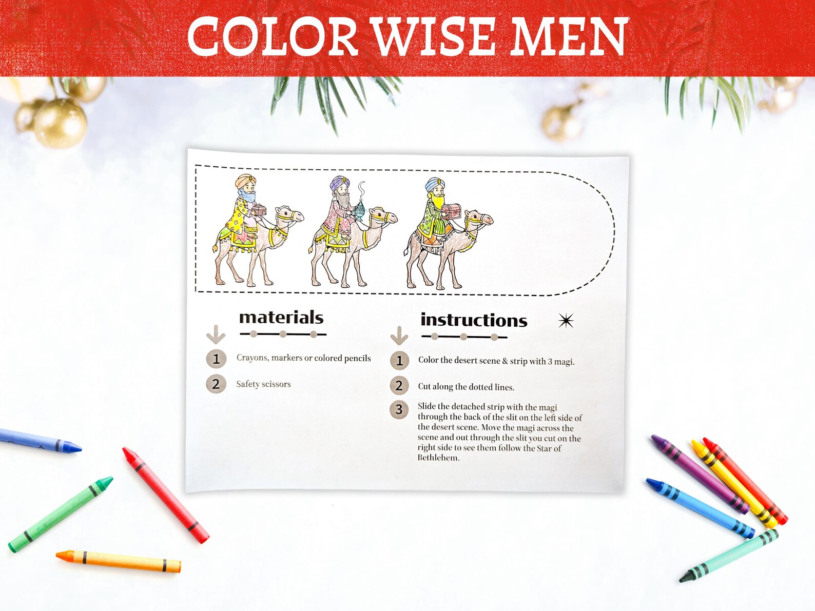 Wise Men Sunday School Christmas Craft for Kids | Magi Follow the Star ...