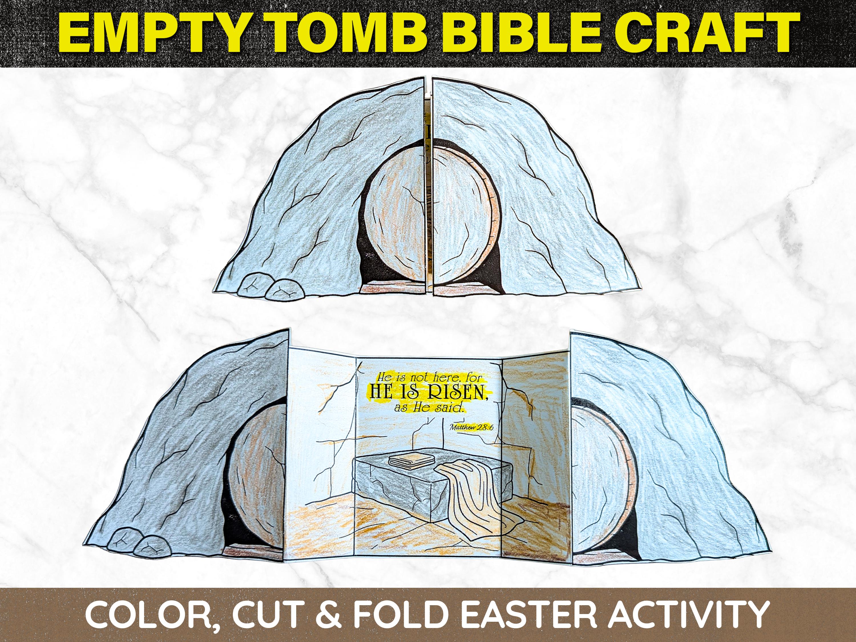 Empty Tomb Resurrection Easter Folding Bible Craft | Sunday School ...