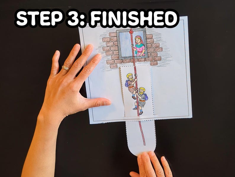 Rahab & the Spies Rope Craft | Kids Sunday School Bible Class and ...