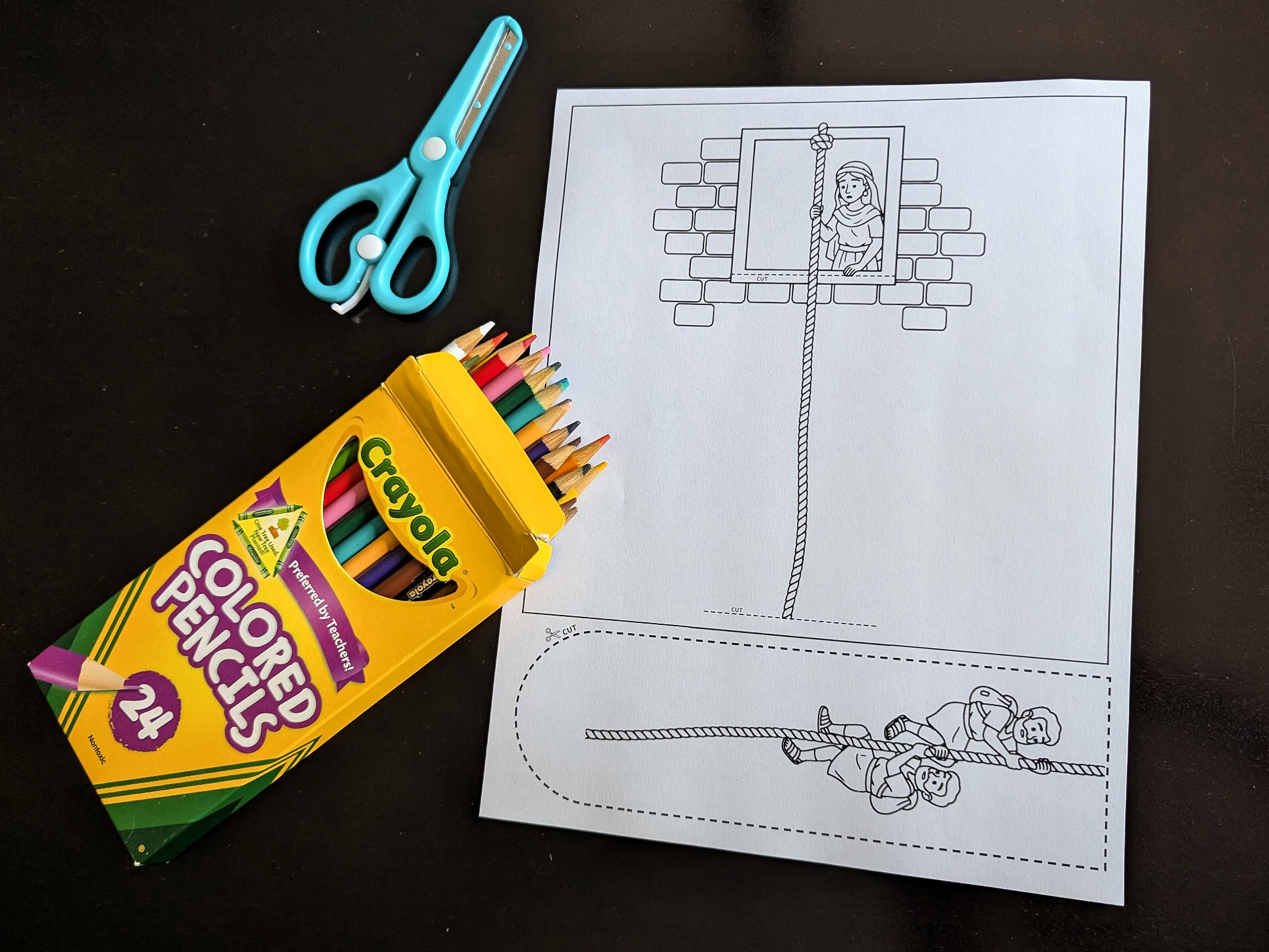 Rahab & the Spies Rope Craft | Kids Sunday School Bible Class and ...