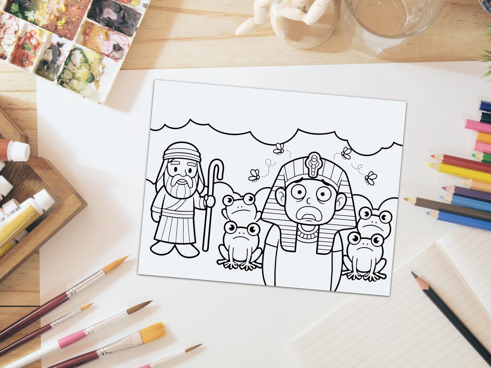 Moses Coloring Pages Bundle Pack | 8 Coloring Activity Sheets ...