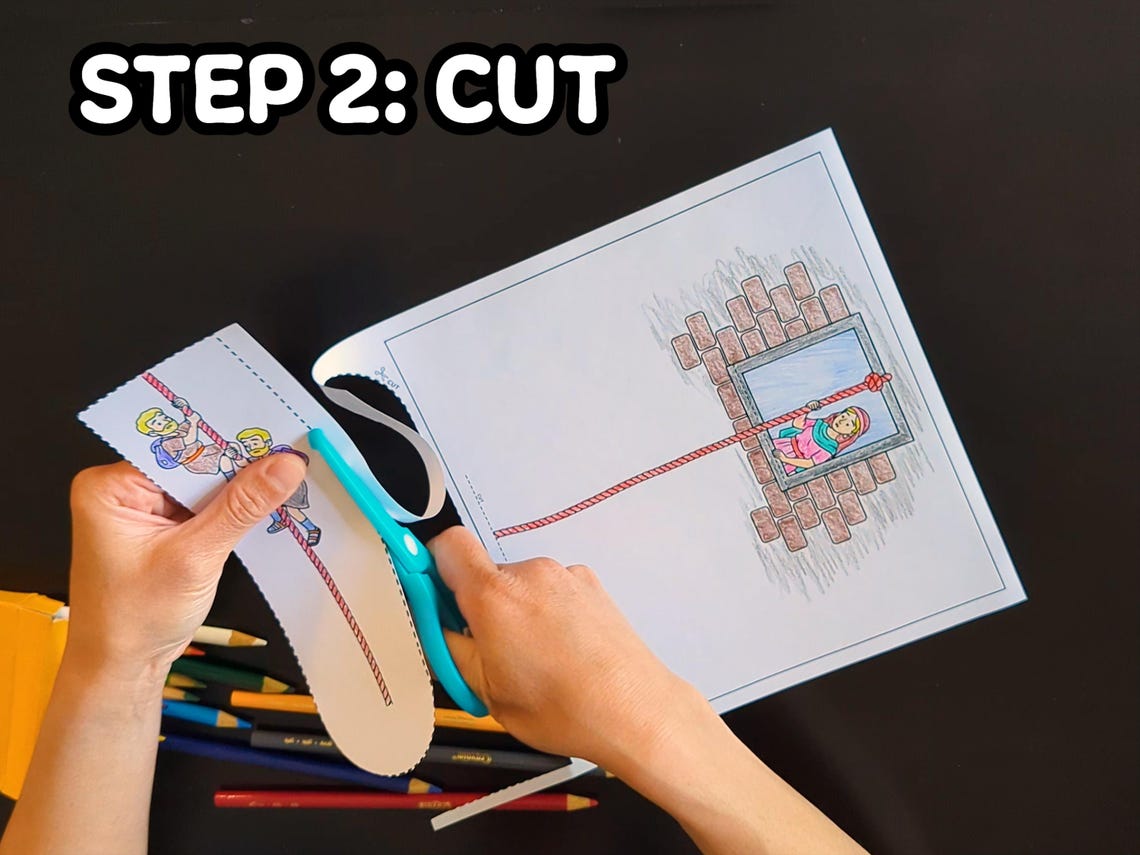 Rahab & the Spies Rope Craft | Kids Sunday School Bible Class and ...