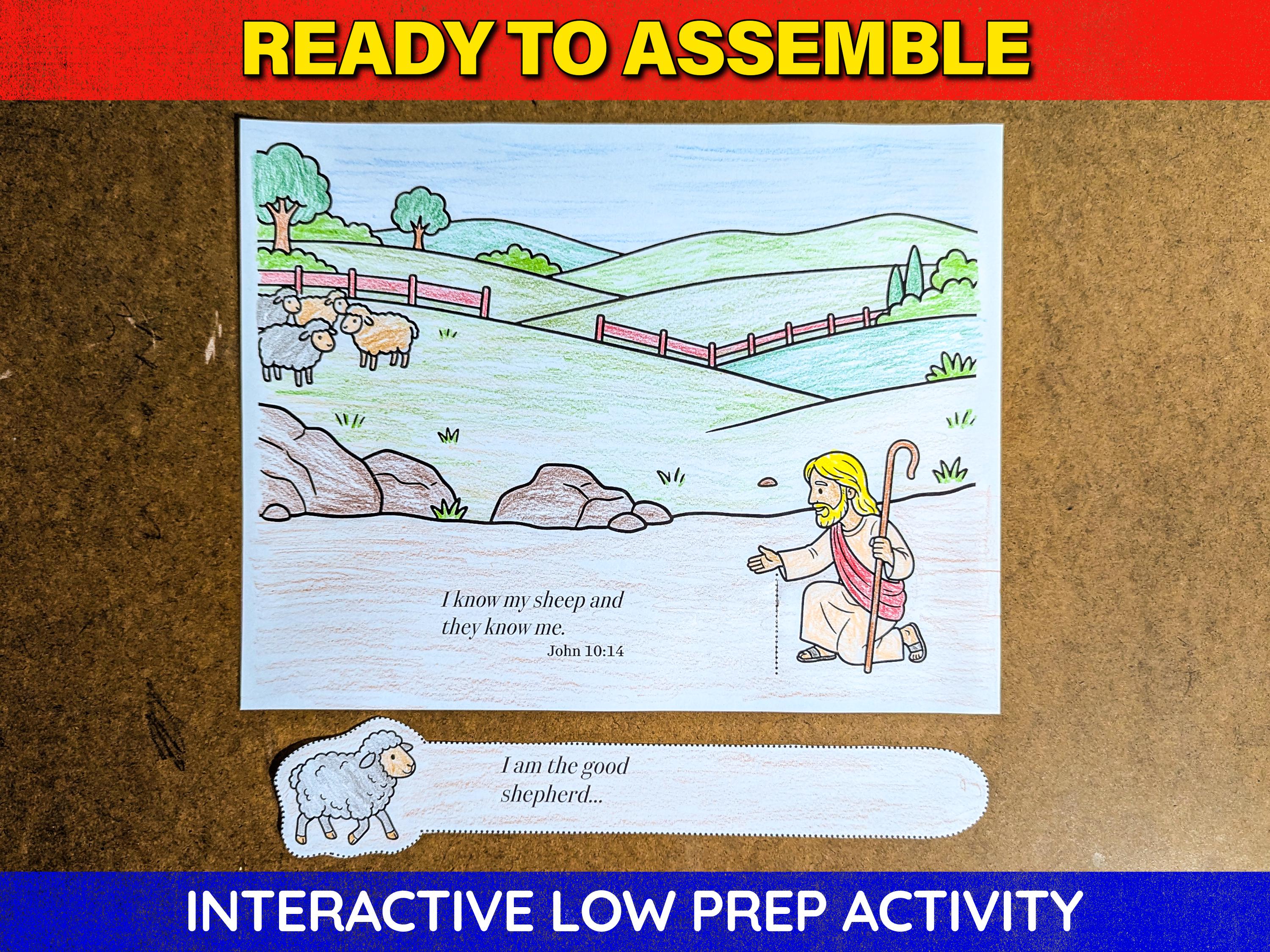 Jesus the Good Shepherd Scripture Reveal Craft | Kids Sunday School ...