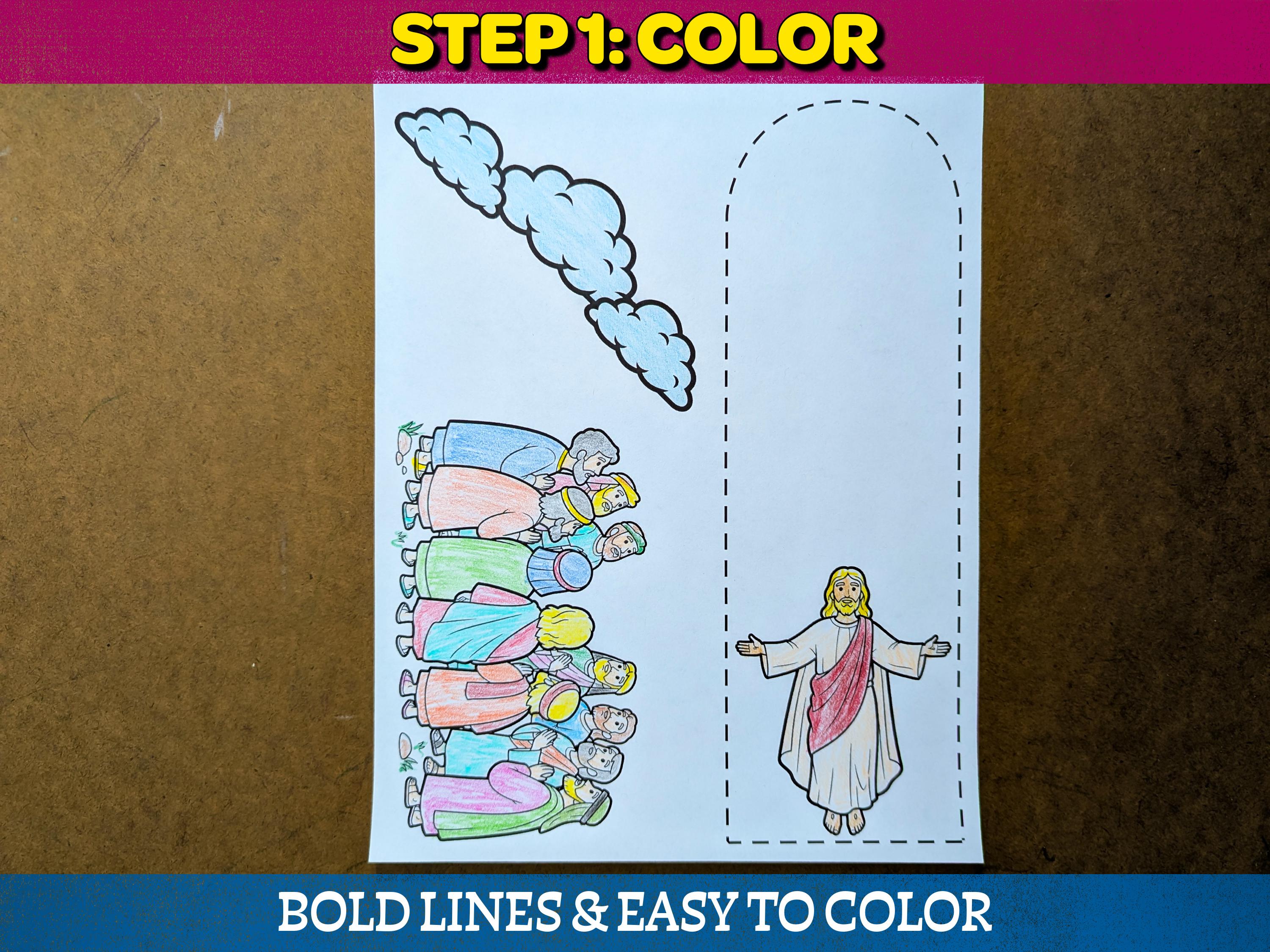 Jesus Ascending Easter Craft for Kids | Acts 1 Church Bible Lesson ...