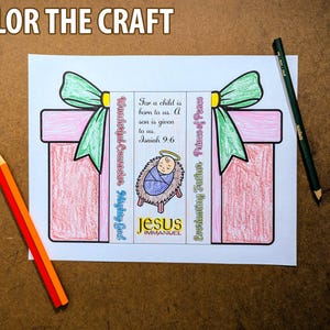Baby Jesus Nativity Gift Craft | Christmas Holiday Color, Cut & Fold ...