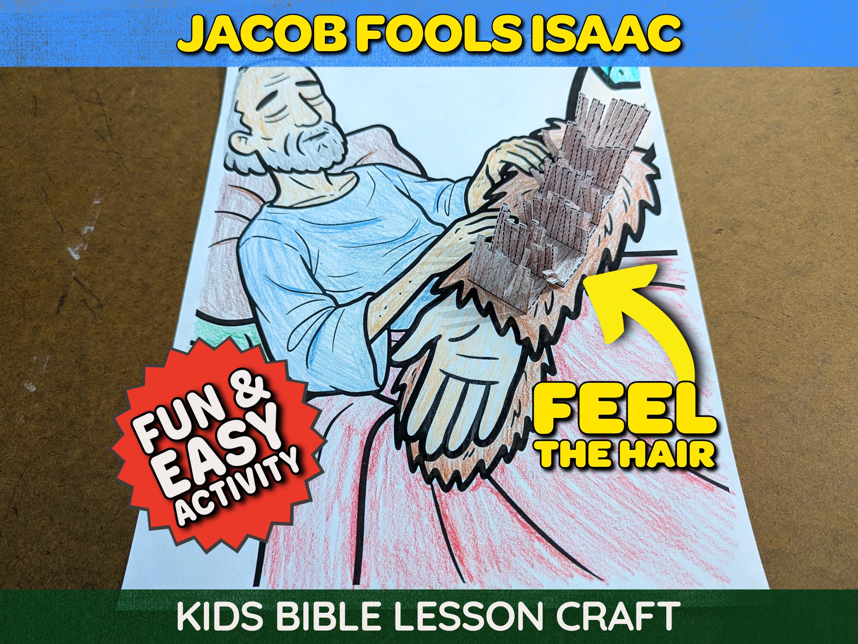 Jacob Tricks Isaac Bible Craft Kit | Genesis Sunday School Lesson ...