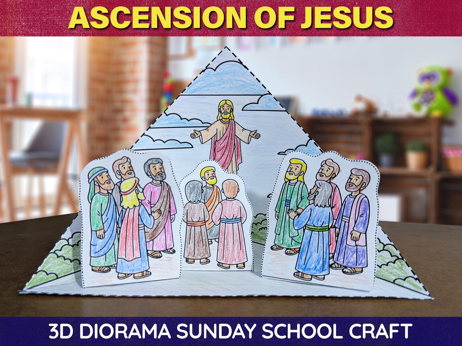 Ascension of Jesus Diorama Bible Craft | Kids After Easter Sunday ...