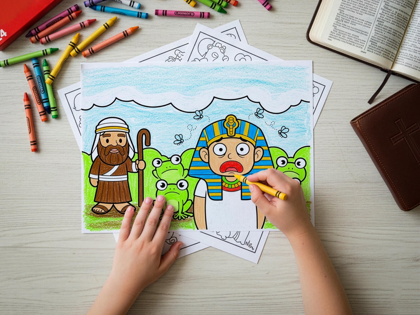 Moses Coloring Pages Bundle Pack | 8 Coloring Activity Sheets ...