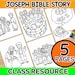 Joseph Bible Story Coloring Book for Kids | Church Sunday School Class ...