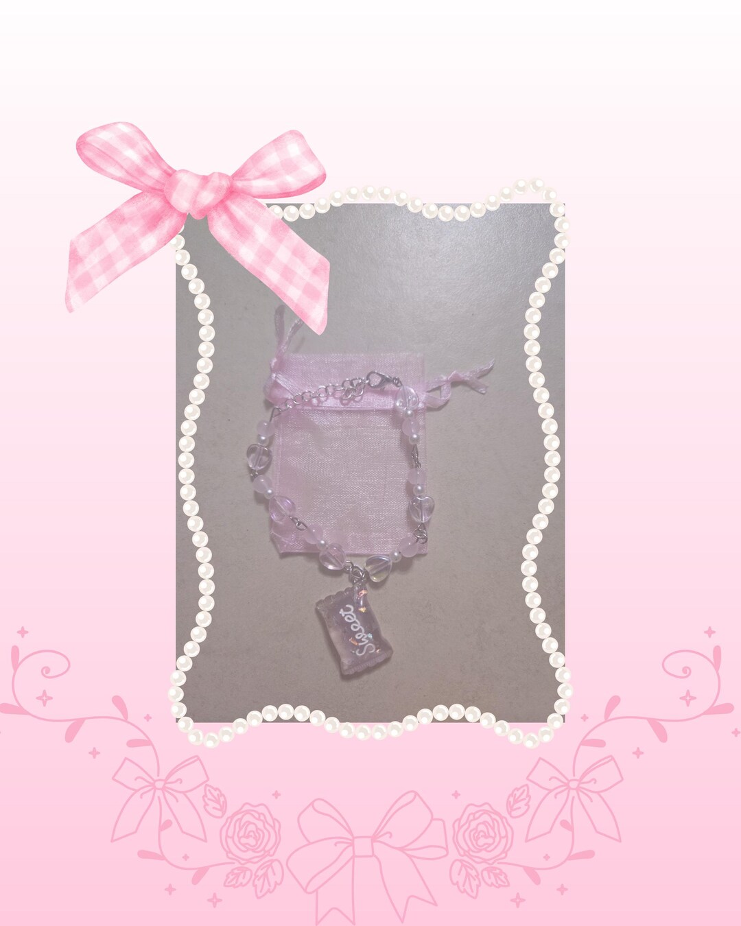 Sweet Charm Bracelet – Kawaii “sweets” Beaded Bracelet | Pastel Y2K ...