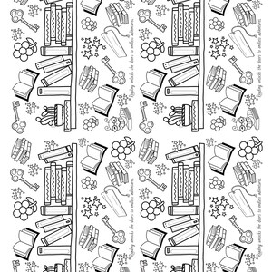 Book Lover Mini Coloring Pages – 2 Printable Designs | Books & Coffee ...