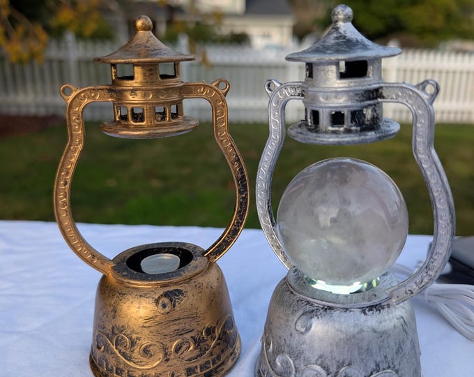 Rotating LED Lantern Sphere Holder – White or Multicolor Light ...
