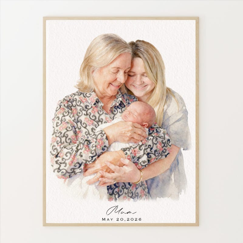 Mothers Day Portrait - Etsy