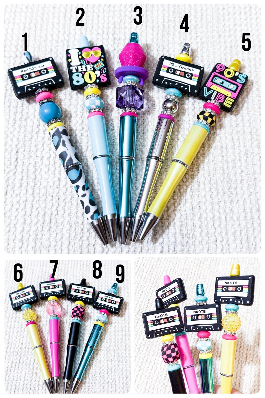 Retro, Music, 80’s , Beaded Pen - Etsy