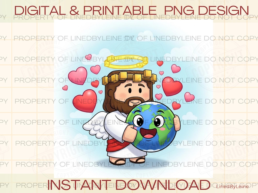 Jesus Hugging World, Roblox-inspired Art, Christian Valentine Digital ...