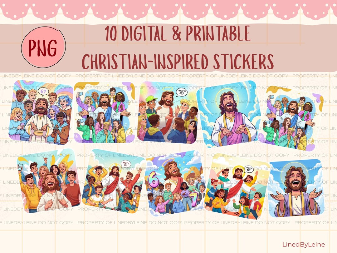Funny Jesus Meme Stickers | Christian PNG Bundle (digital Download) - Etsy