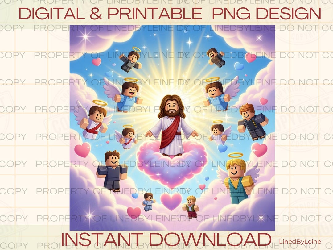 Roblox Inspired Jesus Valentine, Angels, Christian PNG (digital ...
