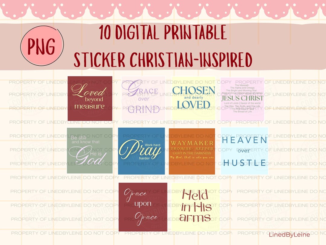 Neutral and Aesthetic Christian Bundle Stickers Png,sticker Packs ...
