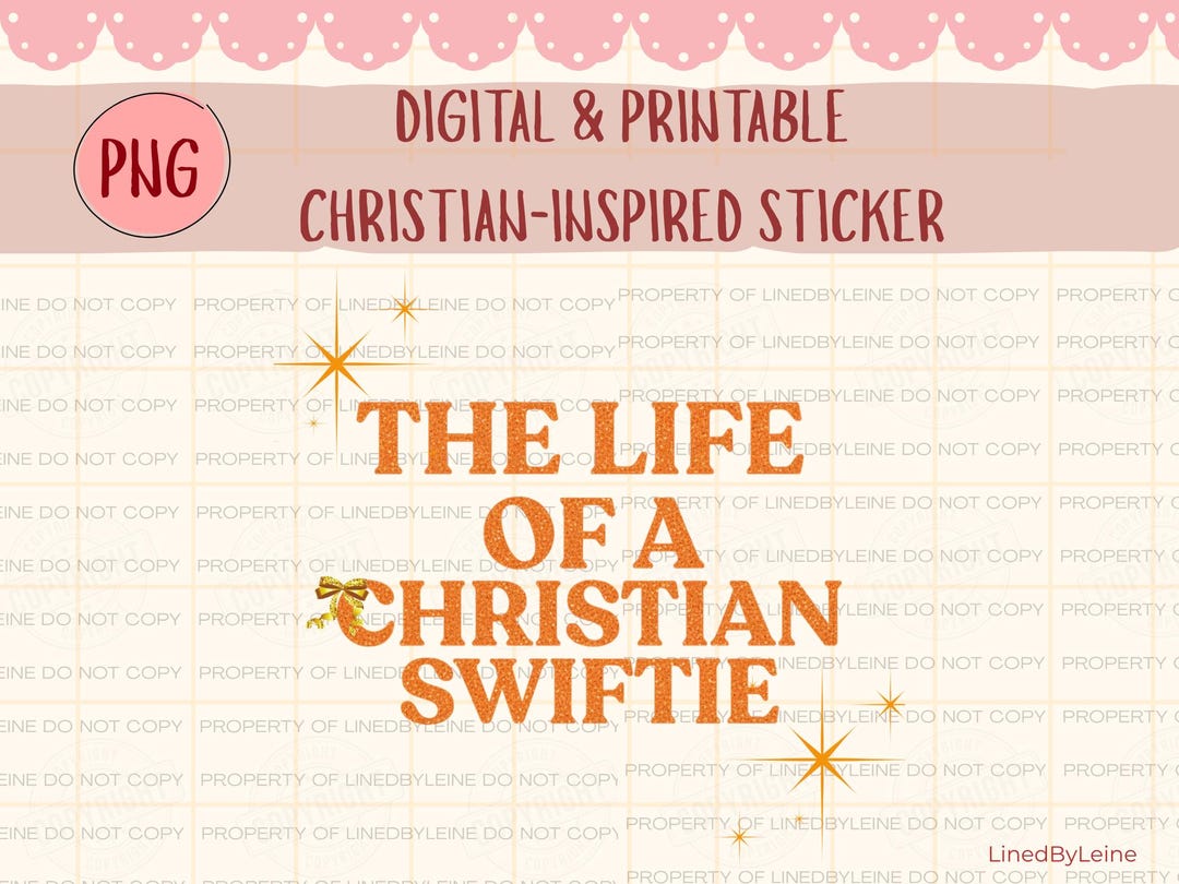 Christian Swiftie Digital Sticker PNG | Faith and Music Planner Decor ...