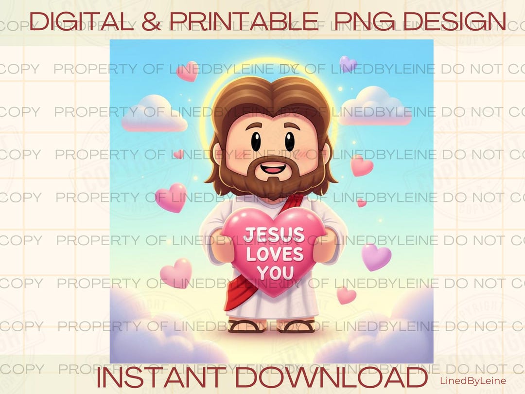 Jesus Loves You Roblox Valentine, Christian PNG, Kids Wall Art (digital ...