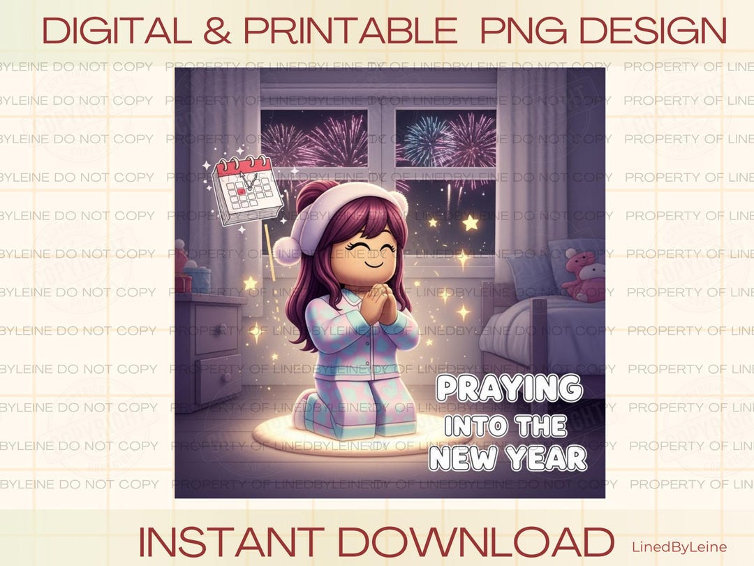 New Year Prayer | Christian New Year PNG | Roblox-inspired Girl ...