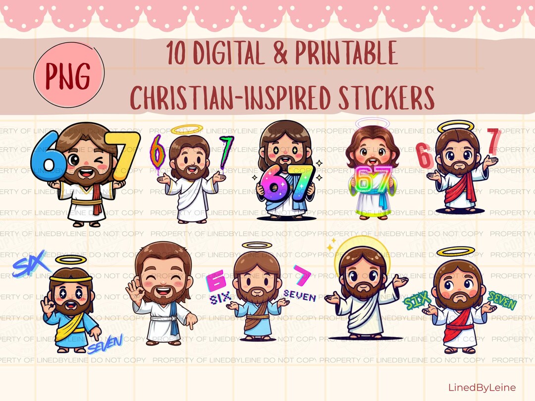 67 Funny Christian Jesus Meme Stickers | PNG Graphics (digital Download ...