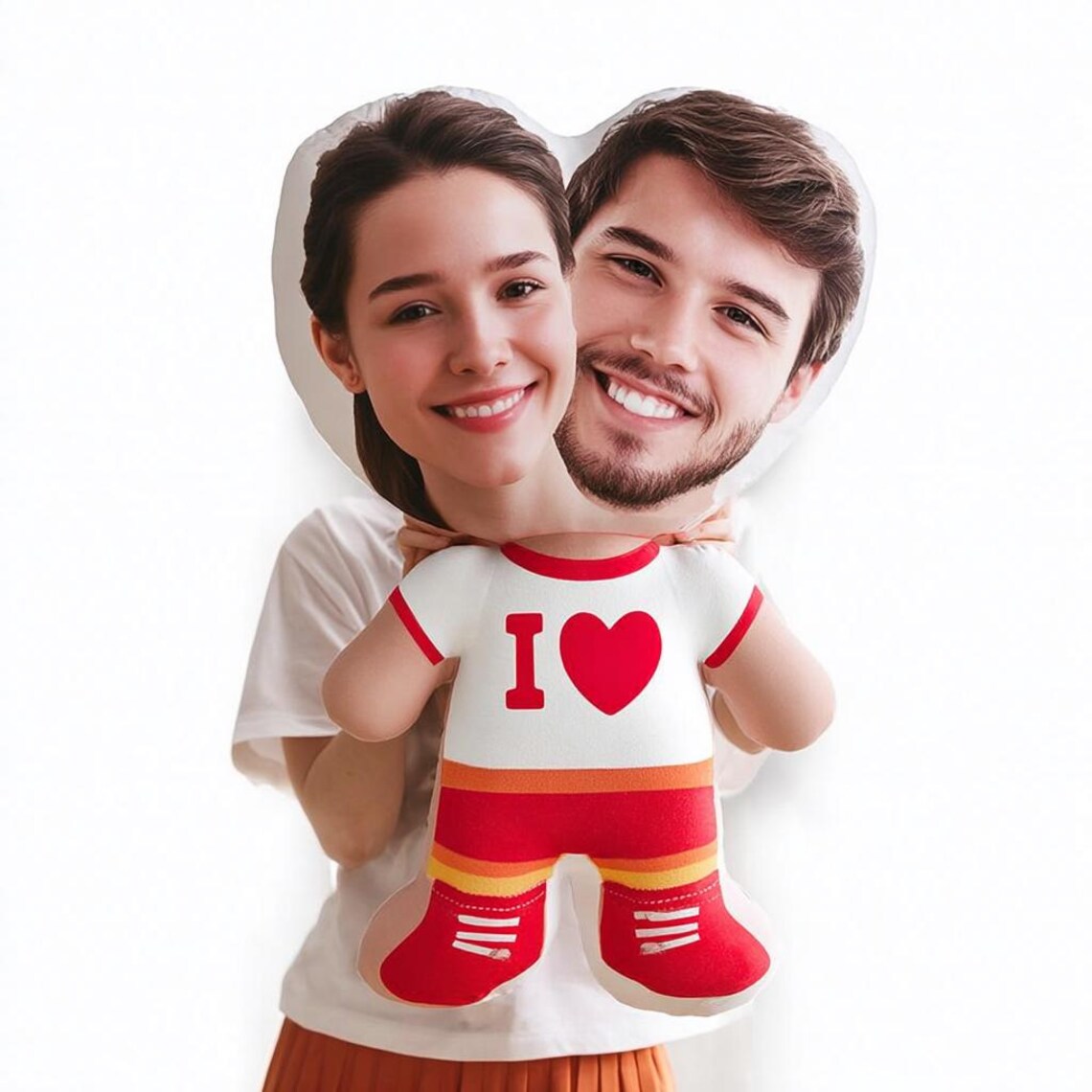 Personalized Photo Pillow: Custom 3D Face Cushion, Boyfriend Gift Photo ...