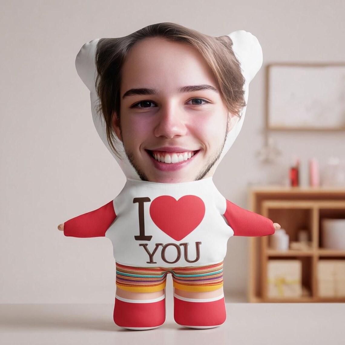 Personalized Photo Pillow: Custom 3D Face Cushion, Boyfriend Gift Photo ...