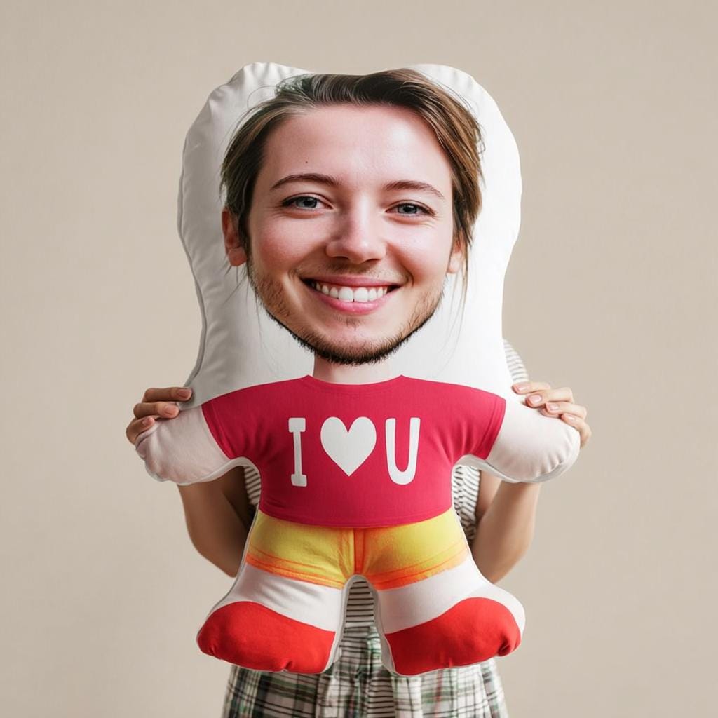 Personalized Photo Pillow: Custom 3D Face Cushion, Boyfriend Gift Photo ...