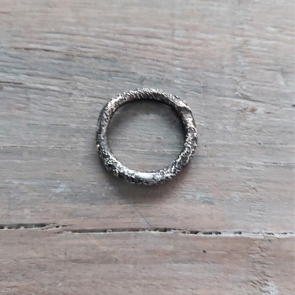 Rustic Silver Ring - Etsy