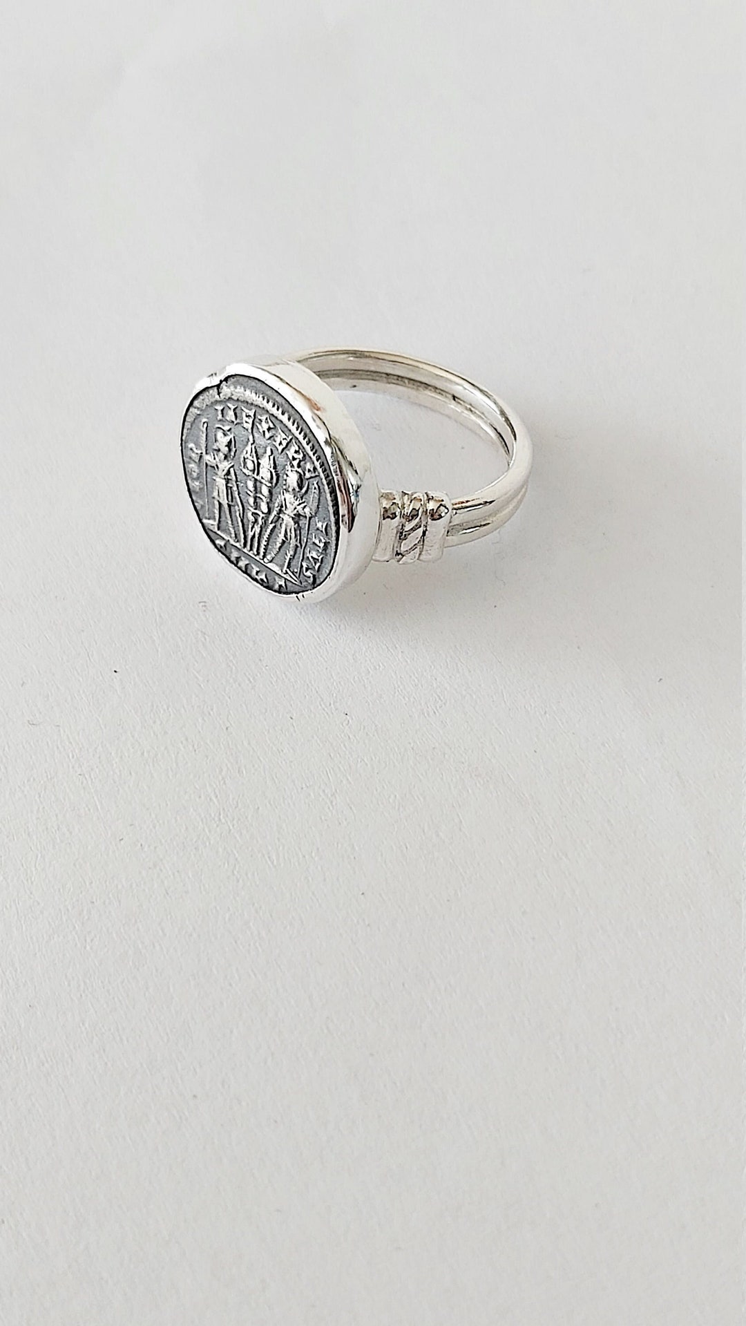Coin Ring, Sterling Silver Ring, Silver Coin Ring, Replica Jewelry ...