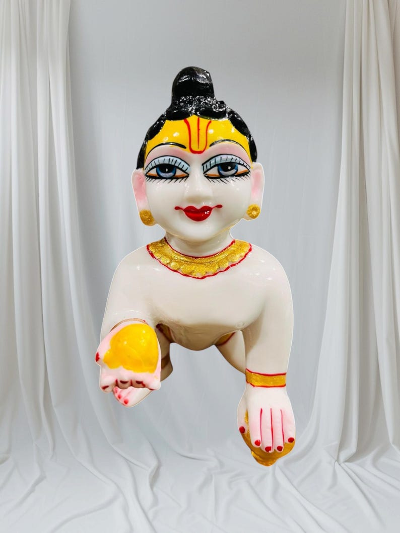 6inch/15cm Laddu Gopal Idol,fiber Kanha Ji Murti , Krishna Statue for ...