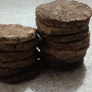 Handmade Cow Dung Cake | Dried Gobar Upala for Havan, Puja Agnihotra ...